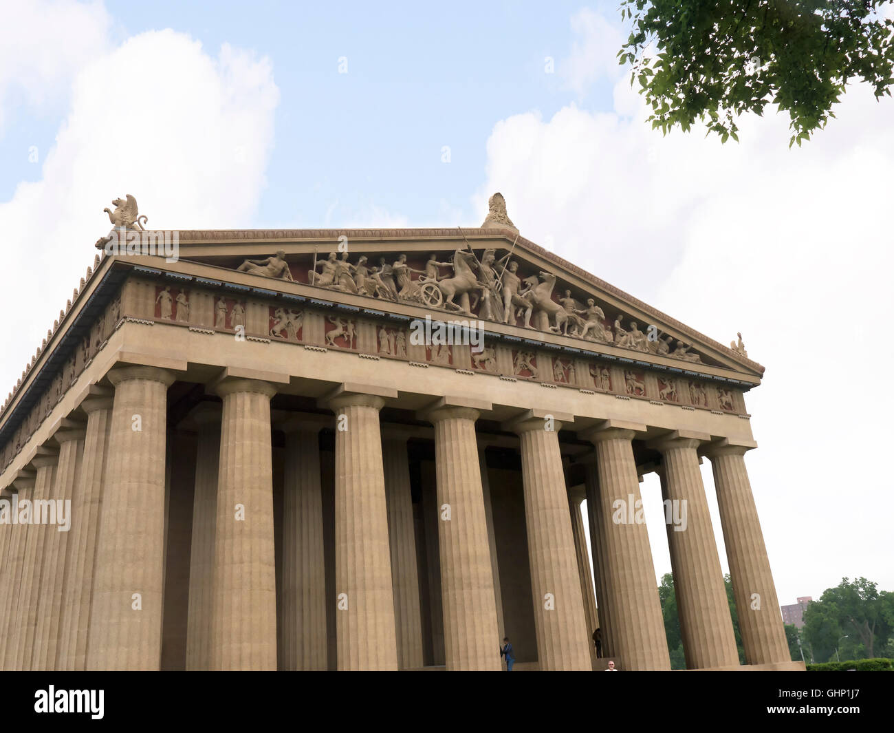 Concrete full sized replica of the Parthenon Temple in Nashville ...