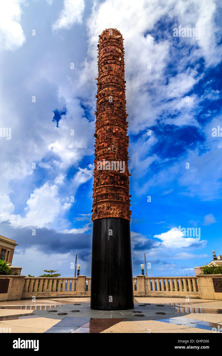 El Totem Monument in Old San Juan, Puerto Rico Stock Photo - Alamy