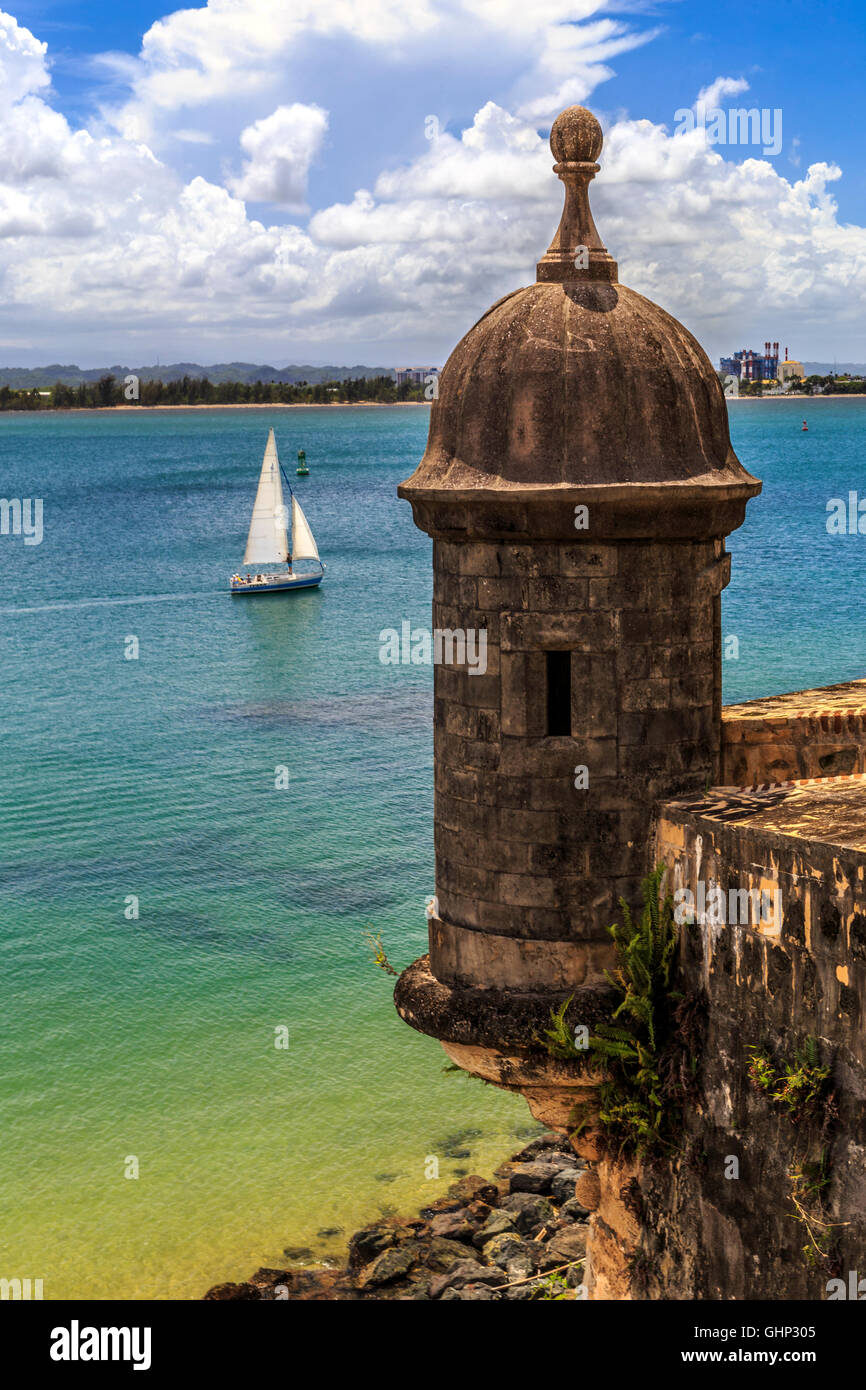 Sentry Lookout Posts on Fortress Walls in Old San Juan Puerto Rico ...