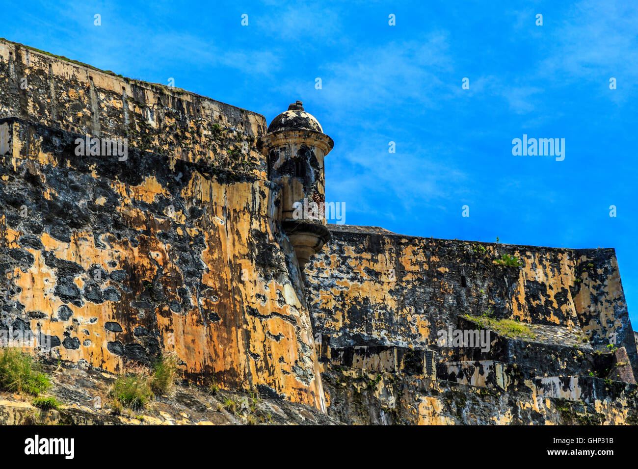 Sentry Lookout Posts on Fortress Walls in Old San Juan Puerto Rico ...