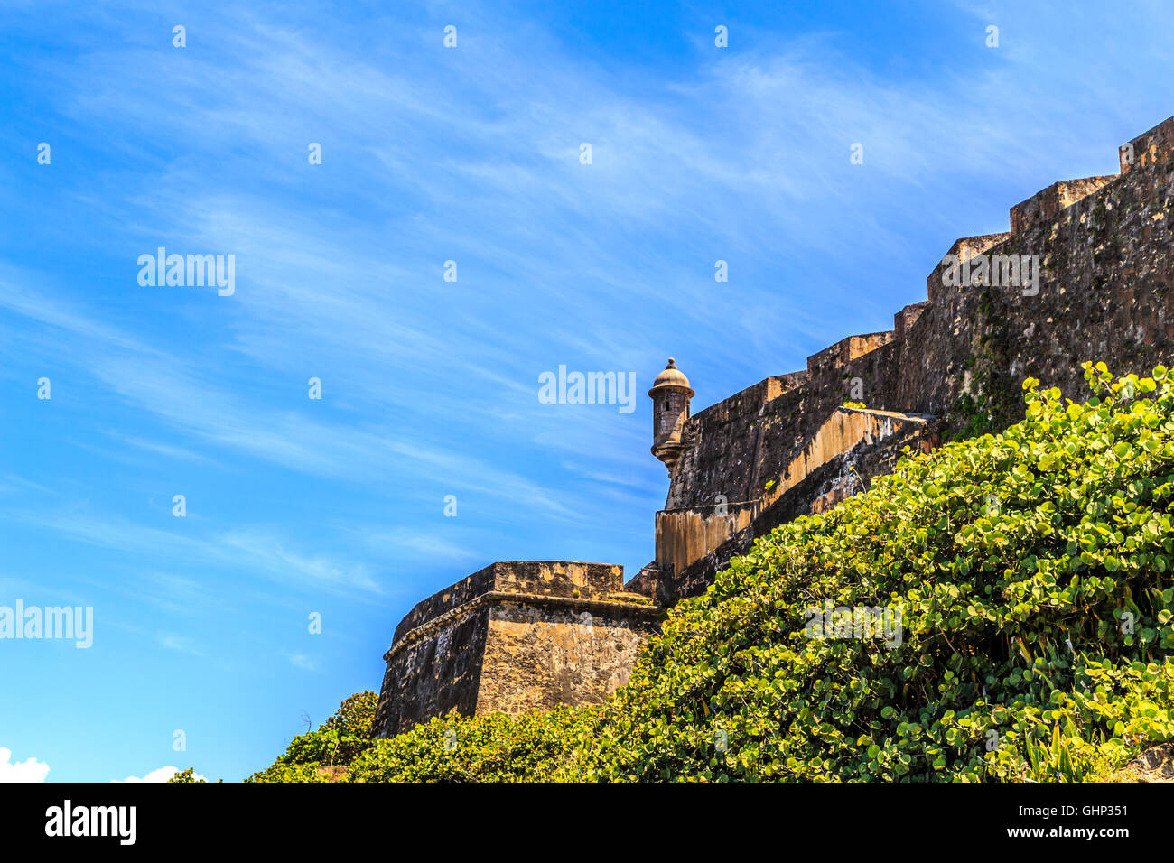 Sentry Lookout Posts on Fortress Walls in Old San Juan Puerto Rico ...