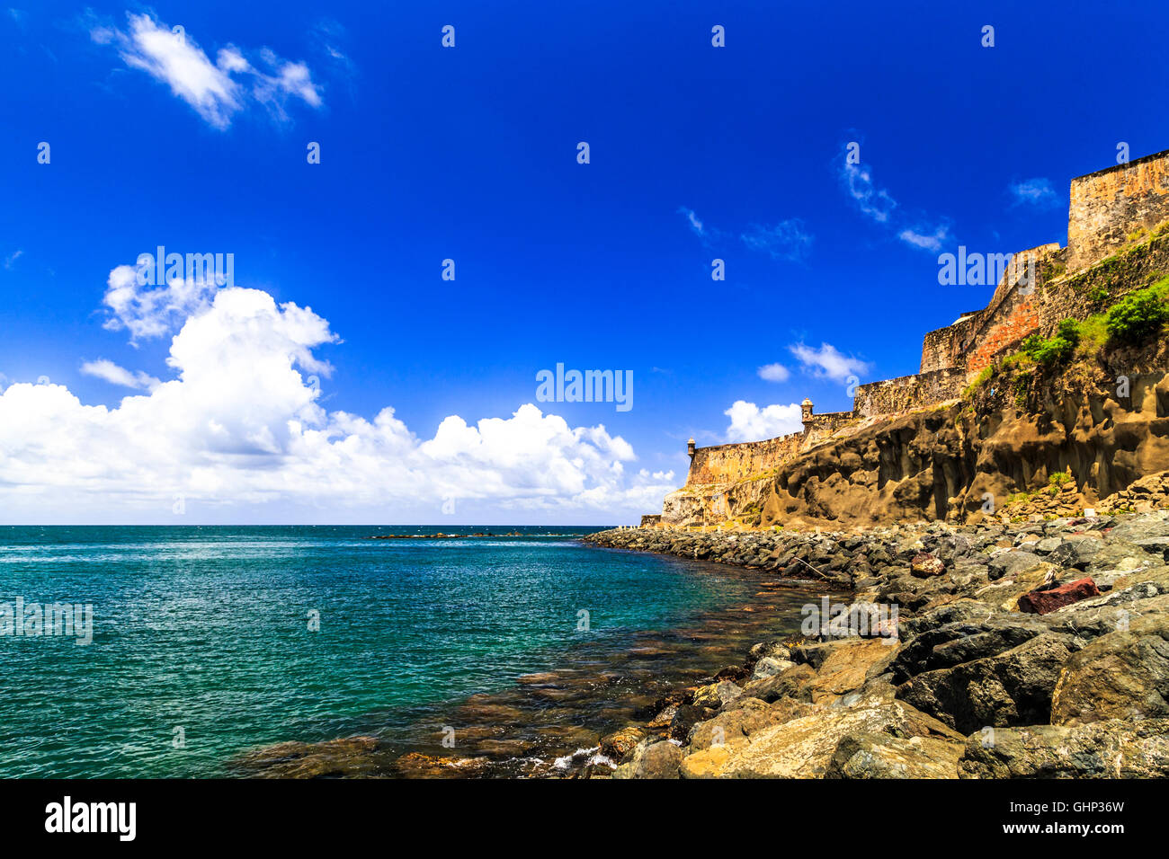 Sentry Lookout Posts on Fortress Walls in Old San Juan Puerto Rico ...