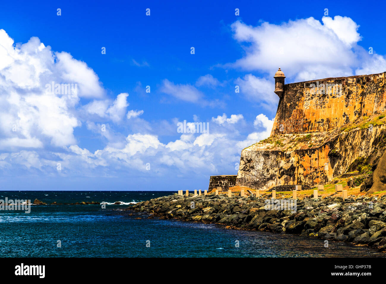 Sentry Lookout Posts on Fortress Walls in Old San Juan Puerto Rico ...