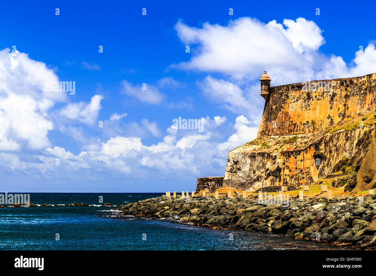 Sentry Lookout Posts on Fortress Walls in Old San Juan Puerto Rico ...