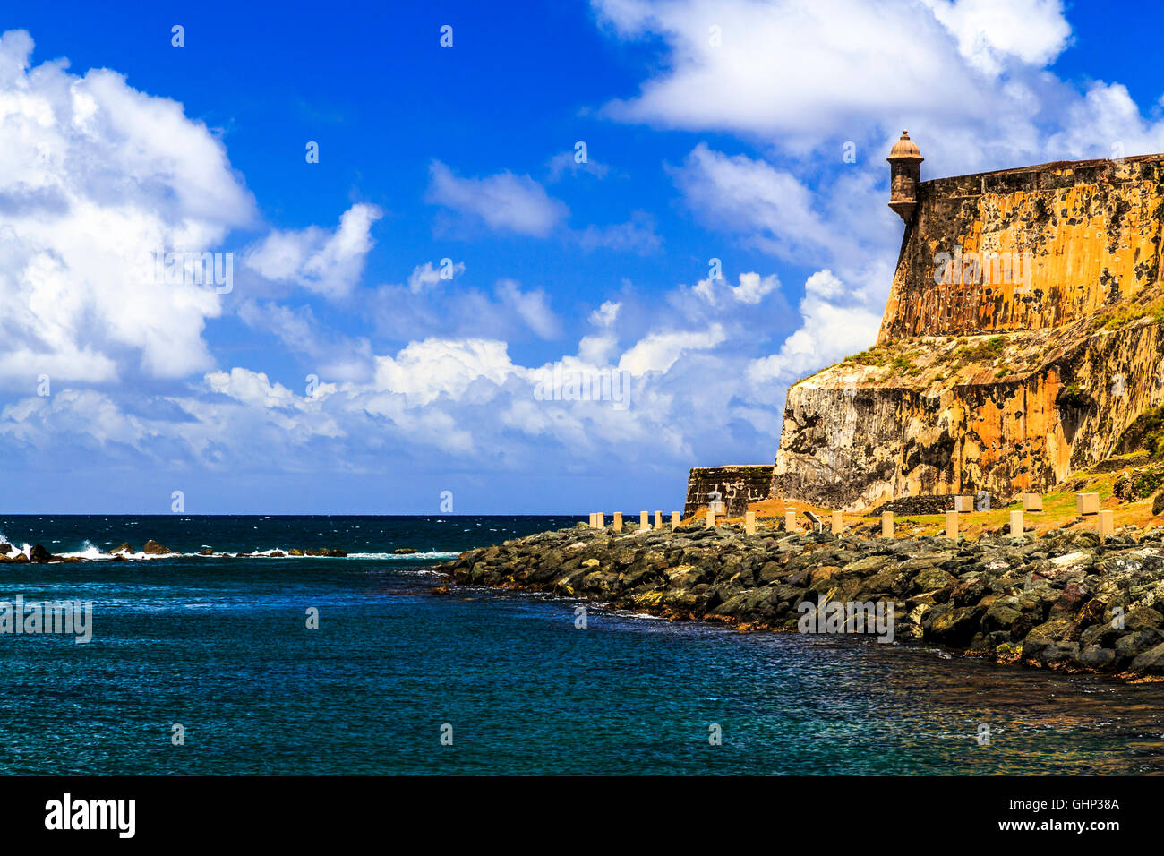Sentry Lookout Posts on Fortress Walls in Old San Juan Puerto Rico ...