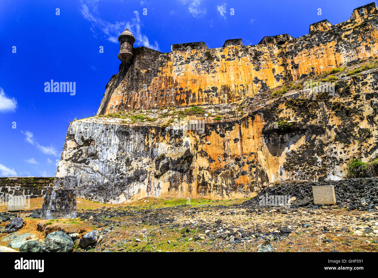 Sentry Lookout Posts on Fortress Walls in Old San Juan Puerto Rico ...