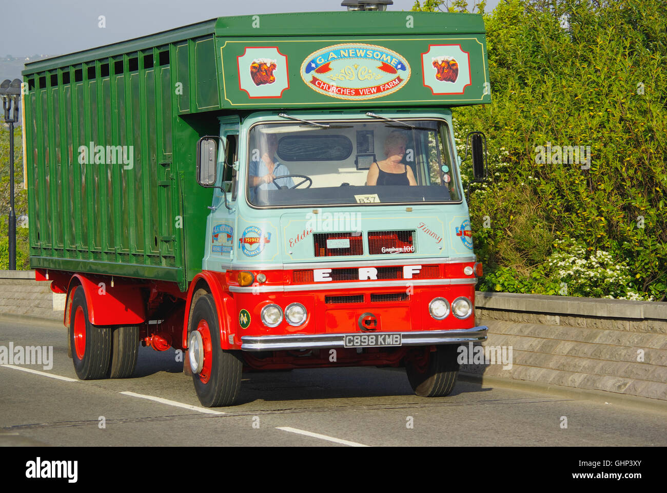 Vintage ERF Lorry C898 CMB, at Conwy North Wales Stock Photo - Alamy