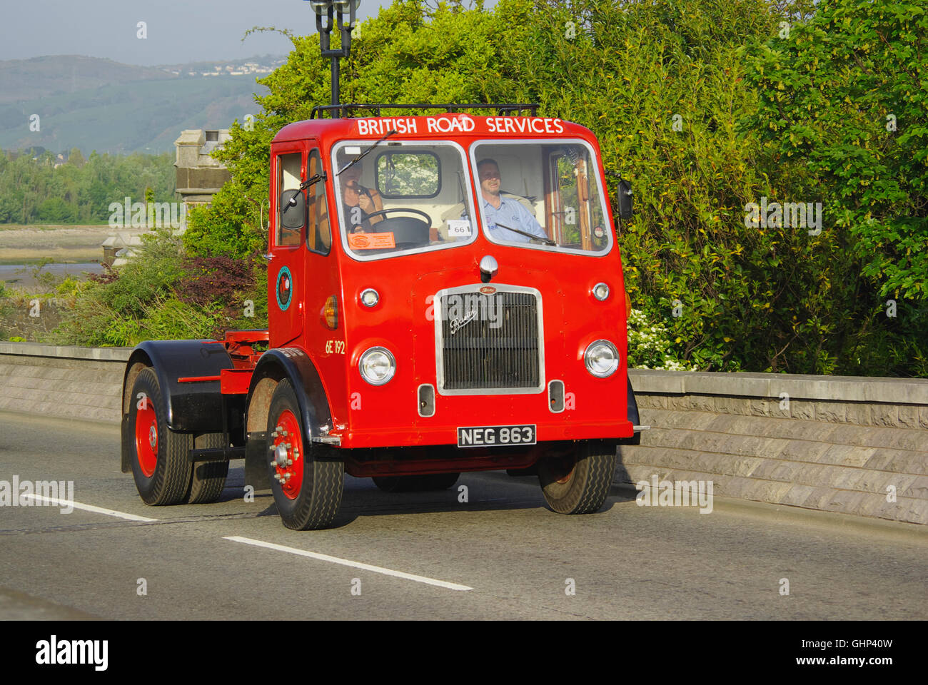Vintage British Road Services Lorry NEG 863, at Conwy Stock Photo - Alamy