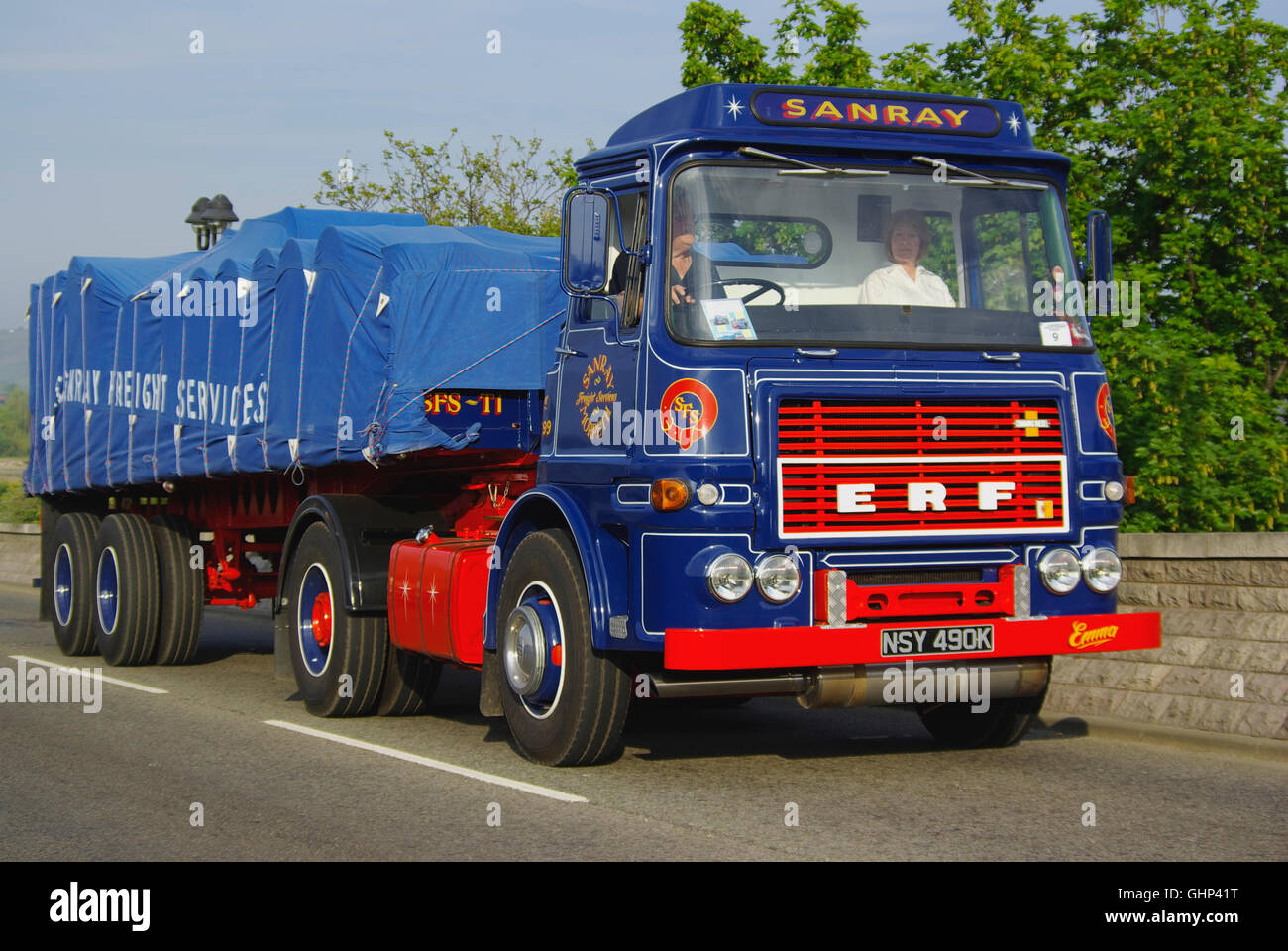 Vintage ERF Lorry SNY 490K at Conwy Stock Photo - Alamy