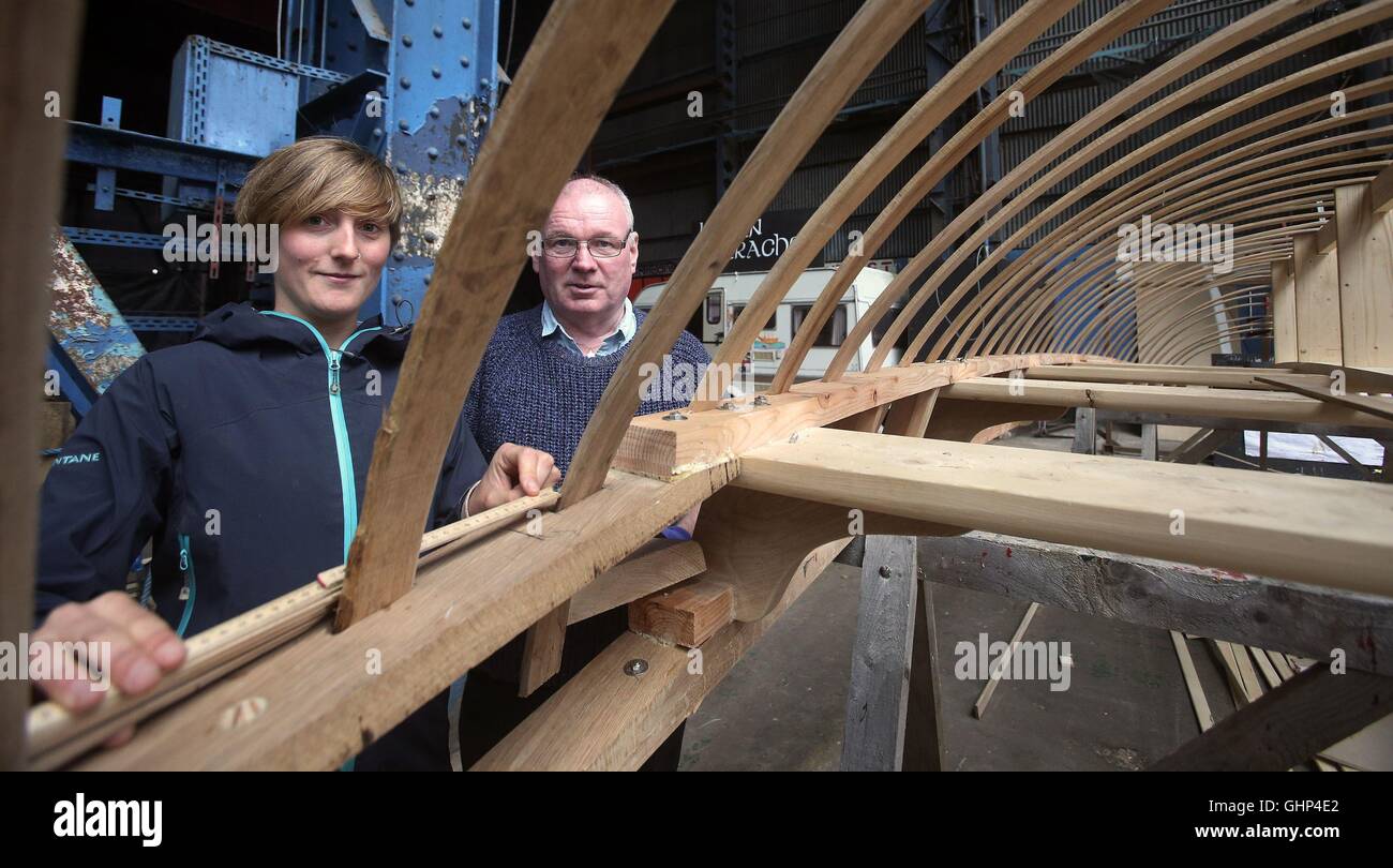 Volunteers Rachel Bolt (left) and Pat Hughes take part in the ...