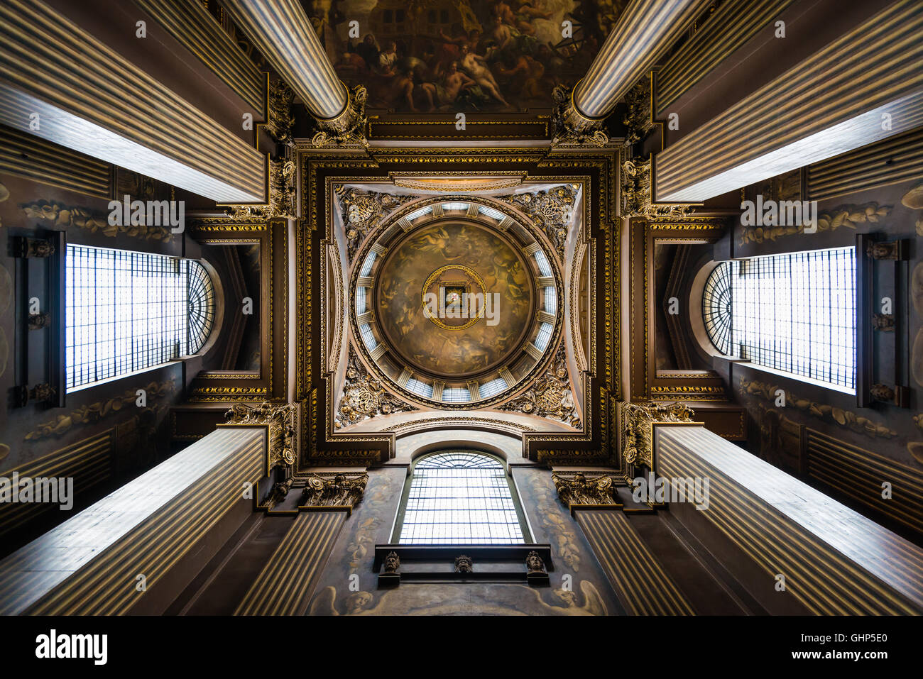 Baroque interior of a London building, London, United Kingdom Stock ...