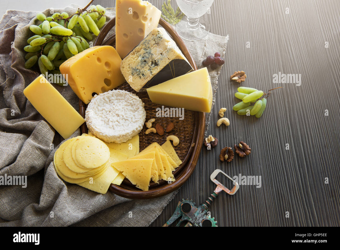Various types of cheese set Stock Photo - Alamy