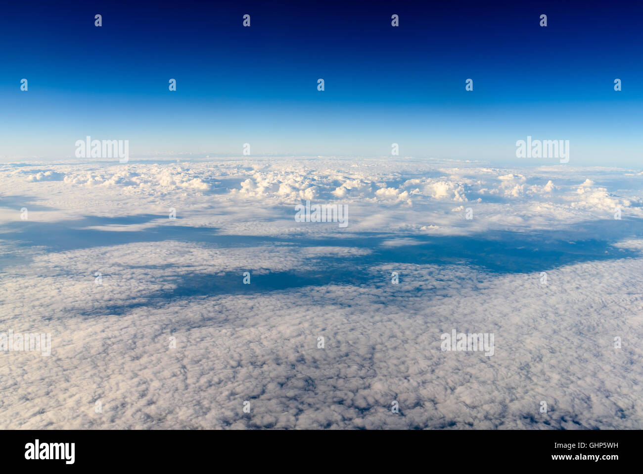 Aerial View Of Planet Earth As Seen From 40.000 Feet Altitude Stock ...
