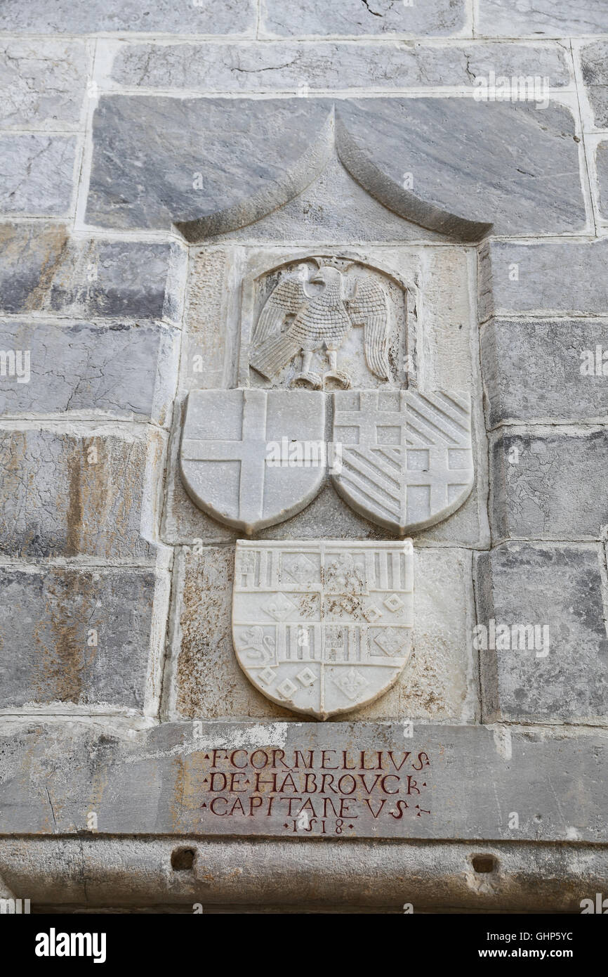Knight Symbols in Bodrum Castle, Mugla, Turkey Stock Photo - Alamy