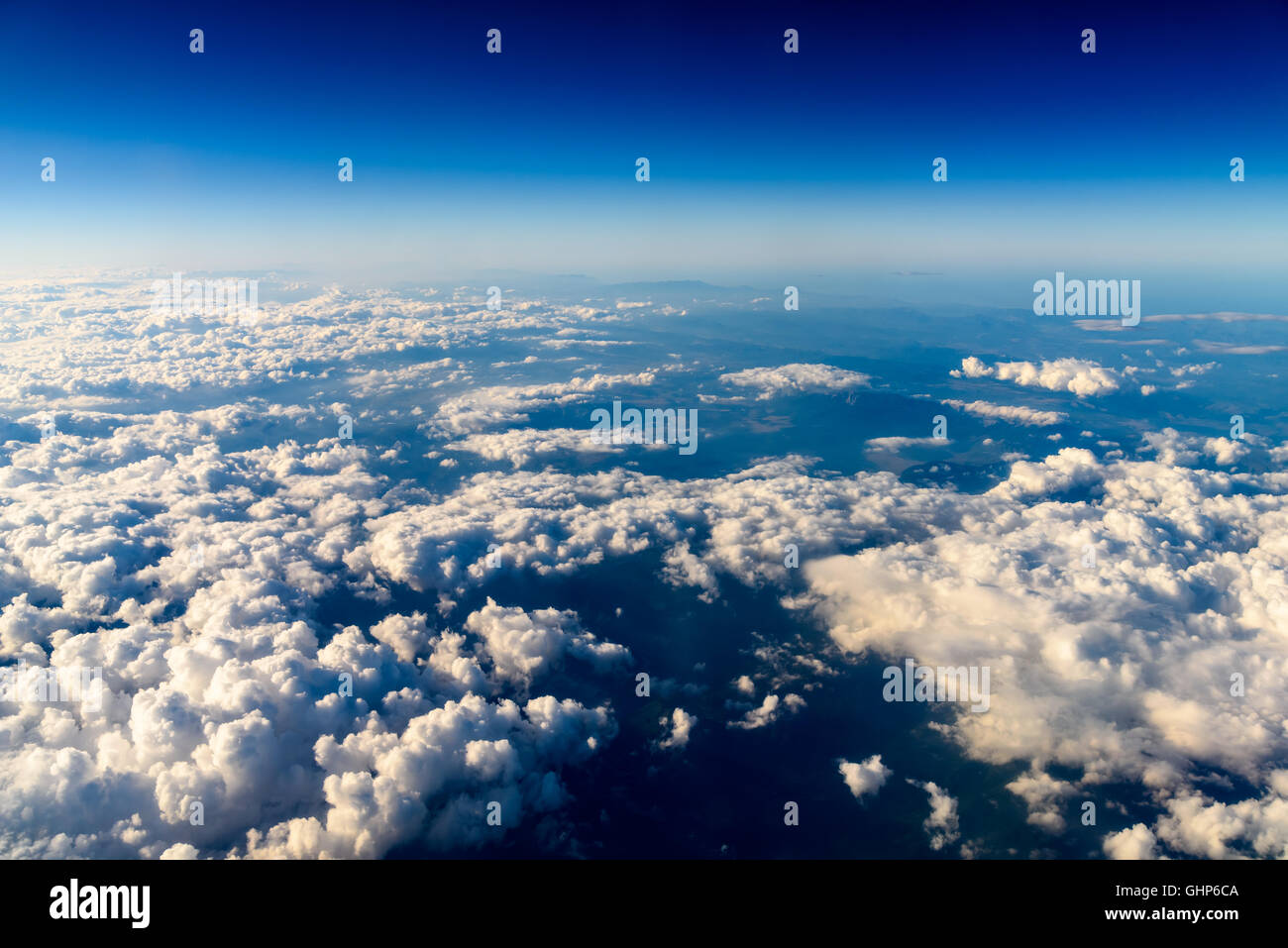 Aerial View Of Planet Earth As Seen From 40.000 Feet Altitude Stock ...