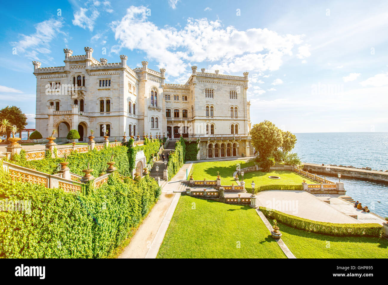 Miramare castle in Italy Stock Photo - Alamy