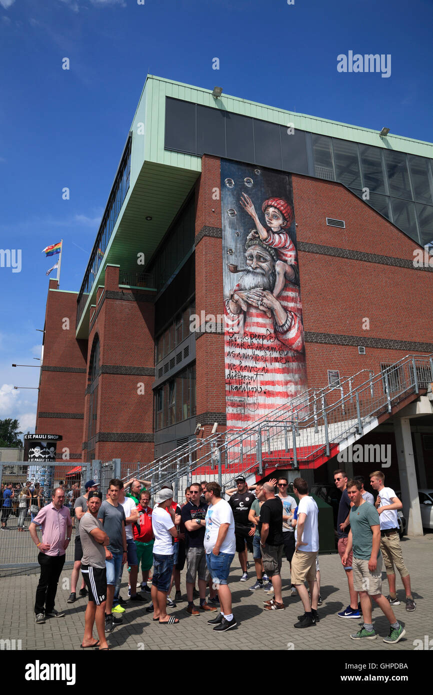 Guided stadium tour,Südtribühne, Millerntor Stadium, football club FC ...
