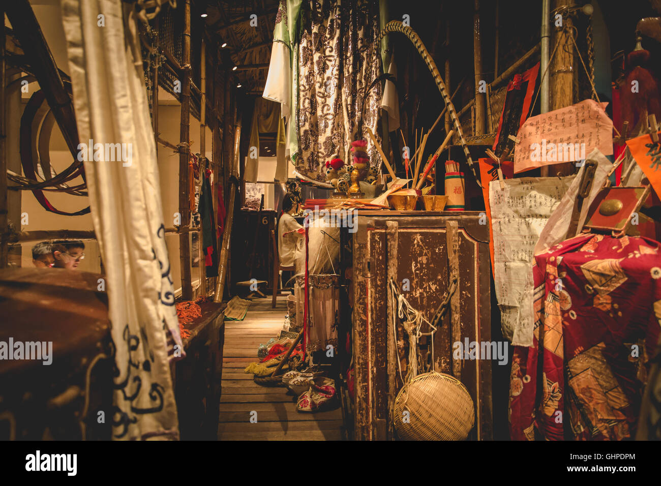 Chinese Opera back stage display at Hong Kong Museum of History Stock ...