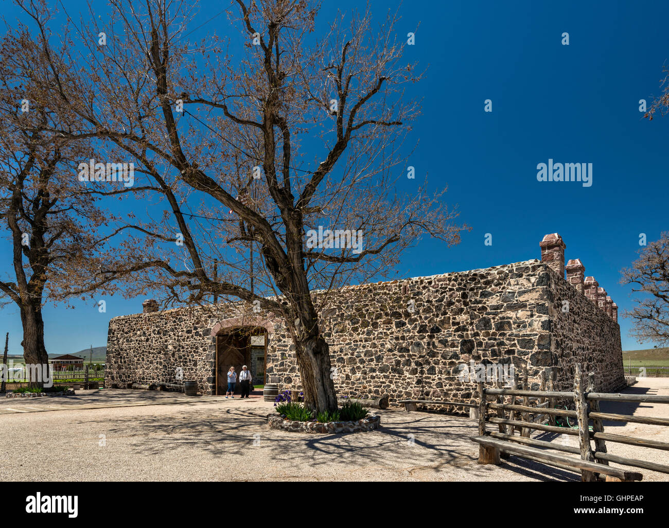 Front view of Cove Creek Ranch Fort, 1867, Utah, USA Stock Photo - Alamy