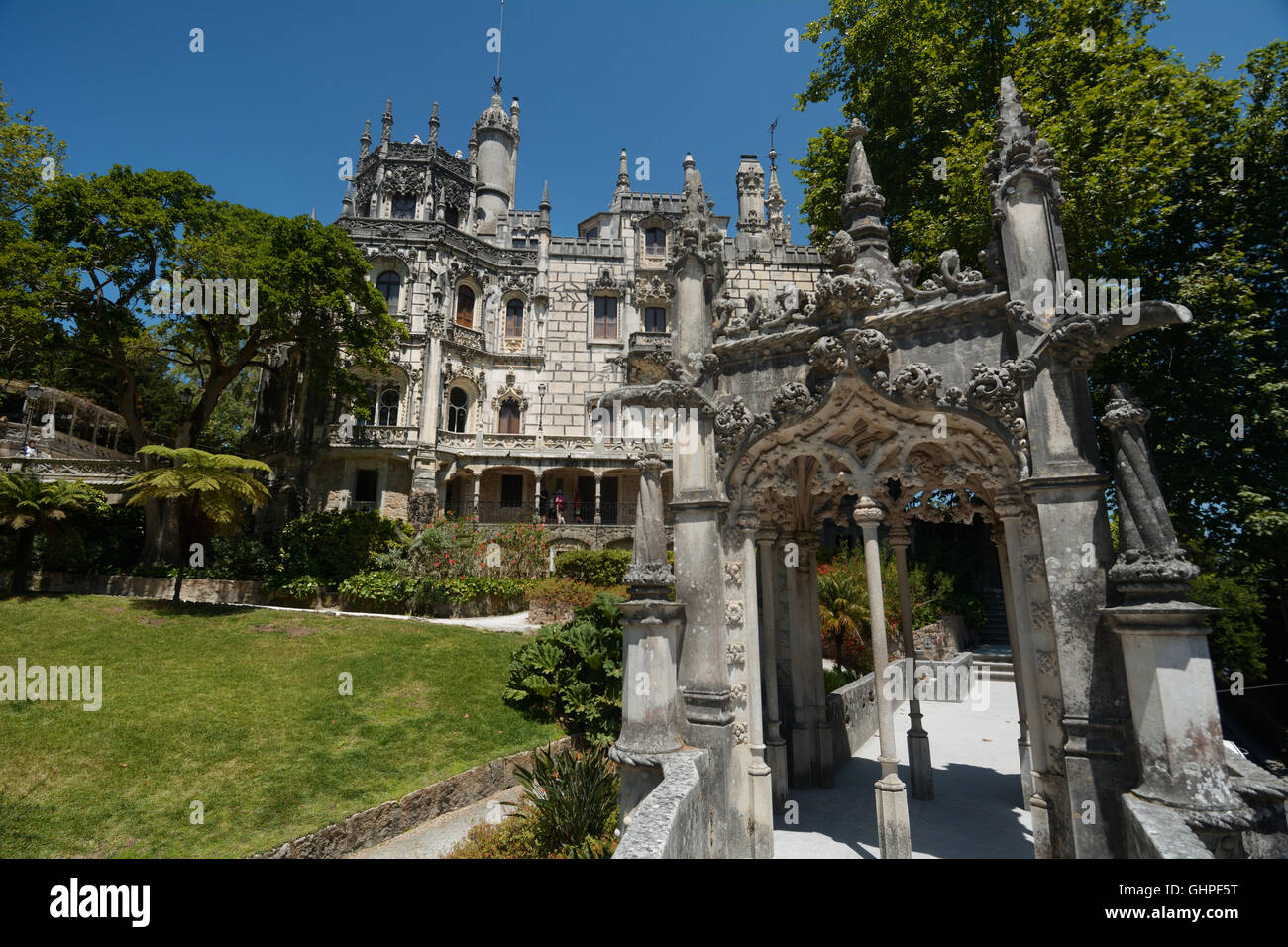 Portugal, Sintra, the Palace of Quinta da Regaleira estate, a Unesco ...