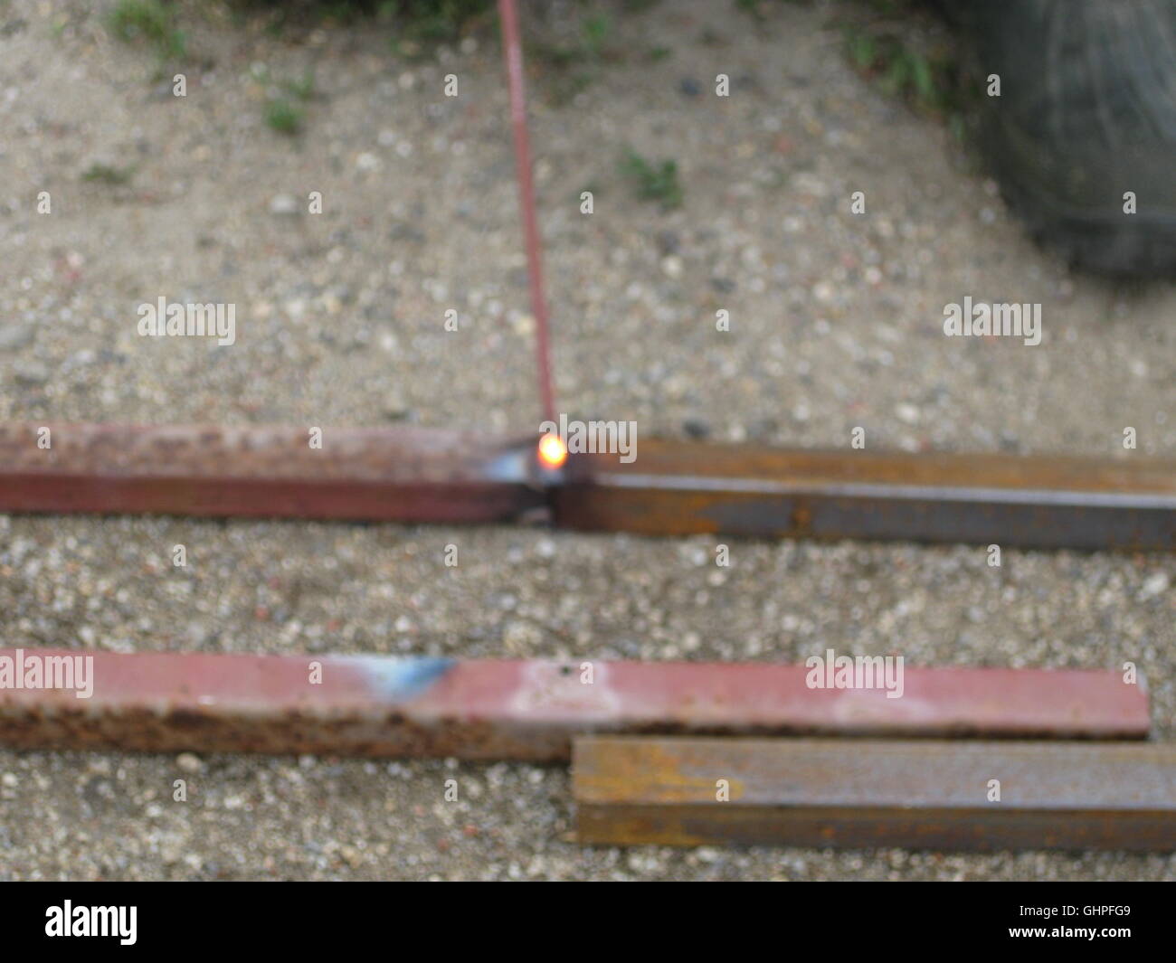 Welding of steel square pipe electric welding. The use of electric ...