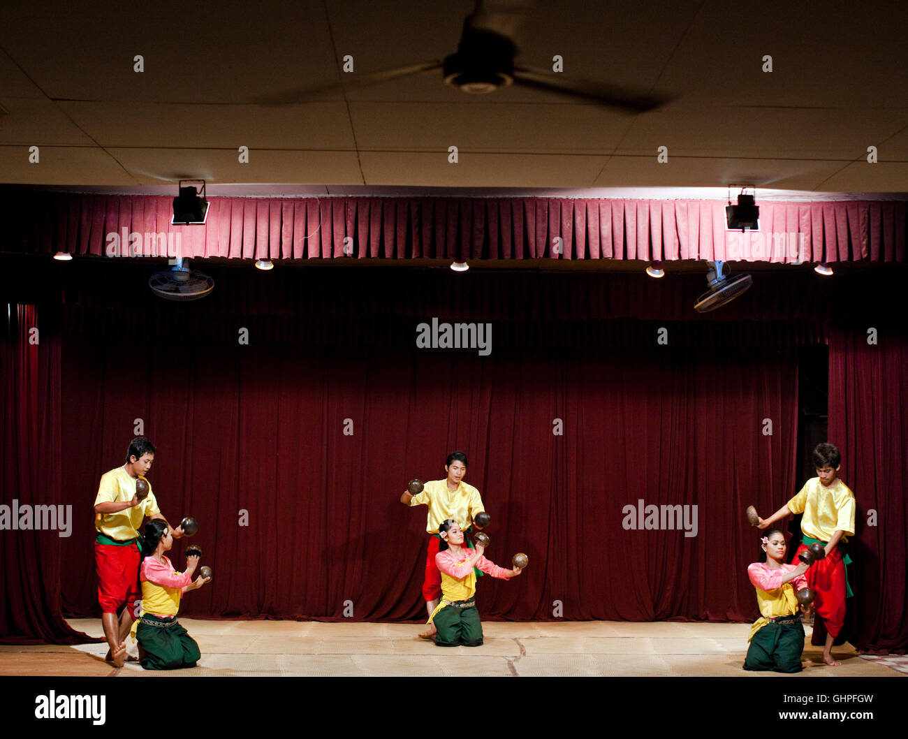 Young performers from Cambodian Living Arts practice traditional ...