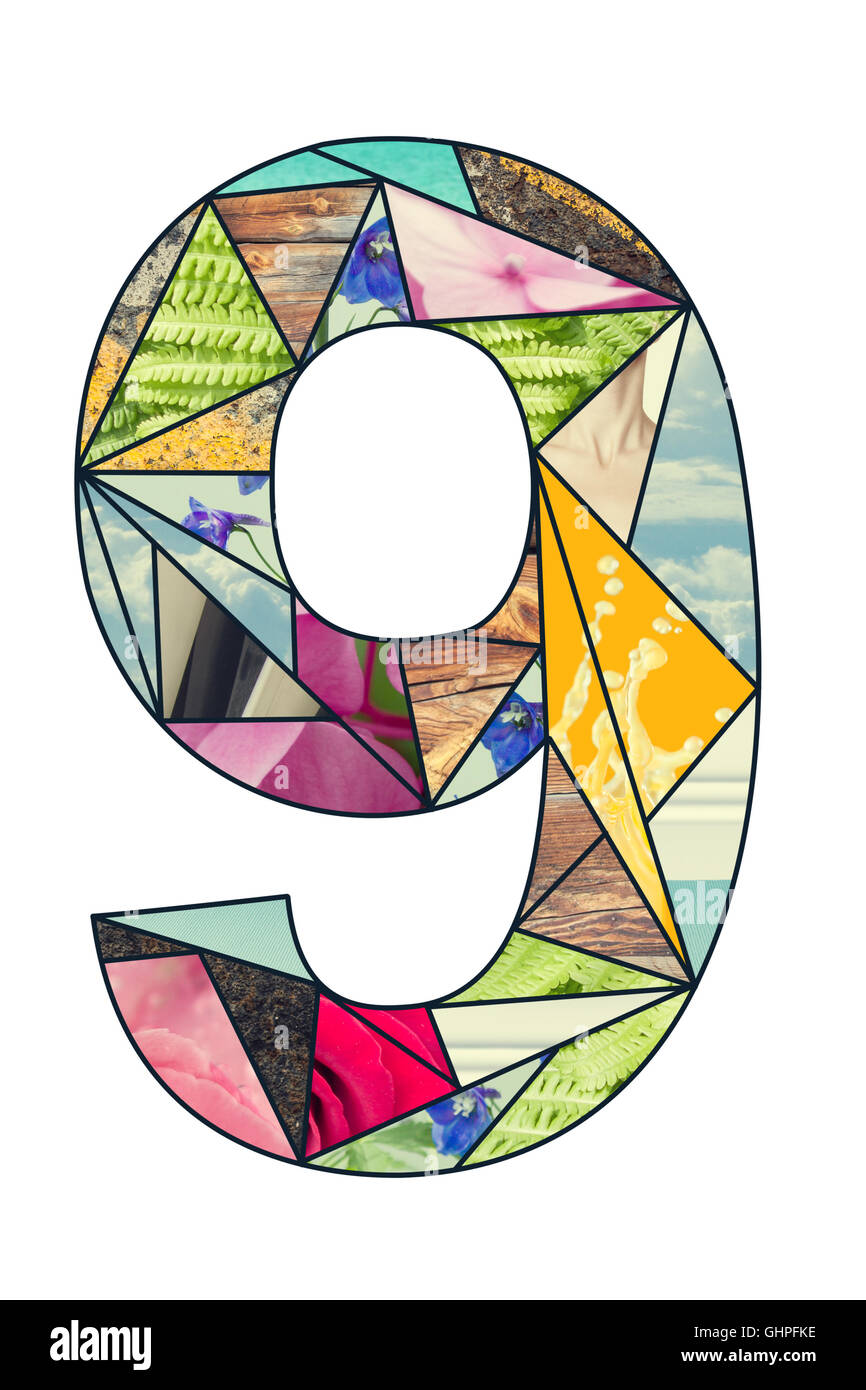 Digital number nine hi-res stock photography and images - Alamy