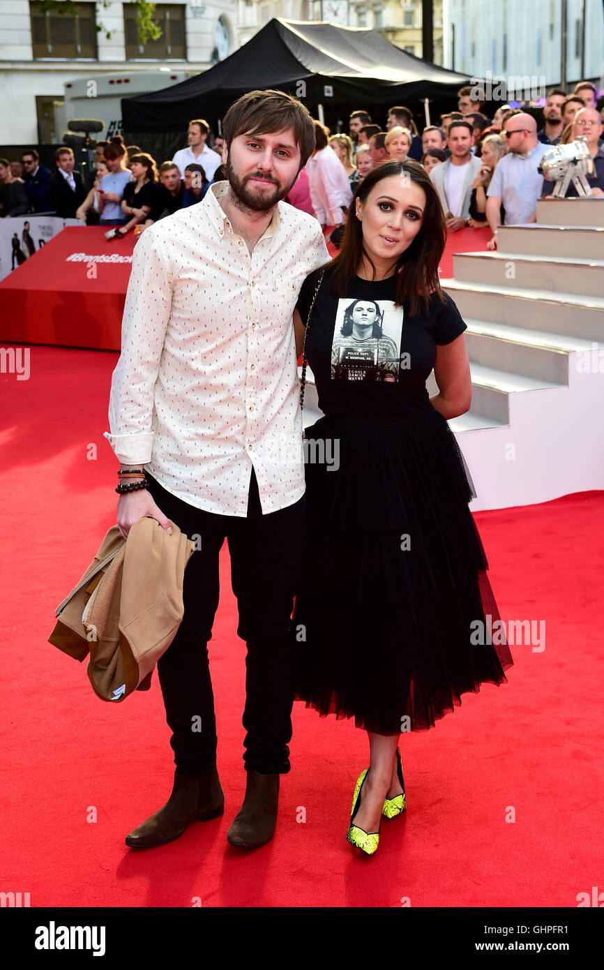 James Buckley and Clair Meek attending the world premiere of David ...