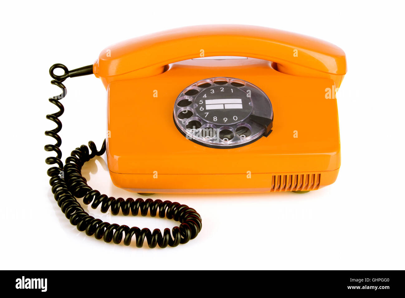 Retro vintage phone isolated on white background Stock Photo - Alamy