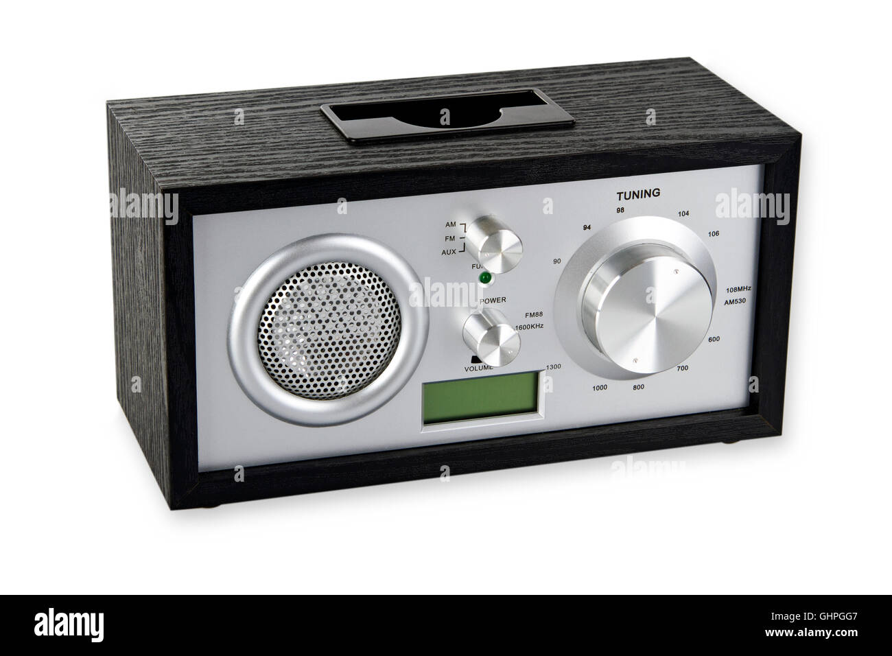 Retro Radio isolated on white background Stock Photo - Alamy