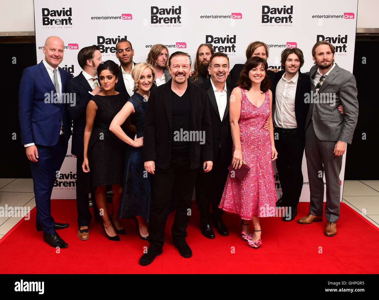 The cast and crew of the film attending the world premiere of David ...