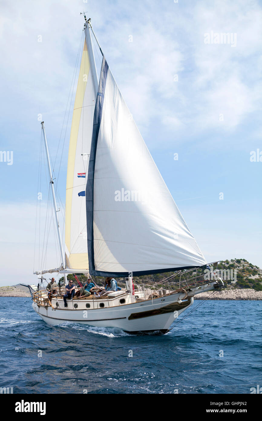 Adriatic Sea with sailing ship Stock Photo - Alamy