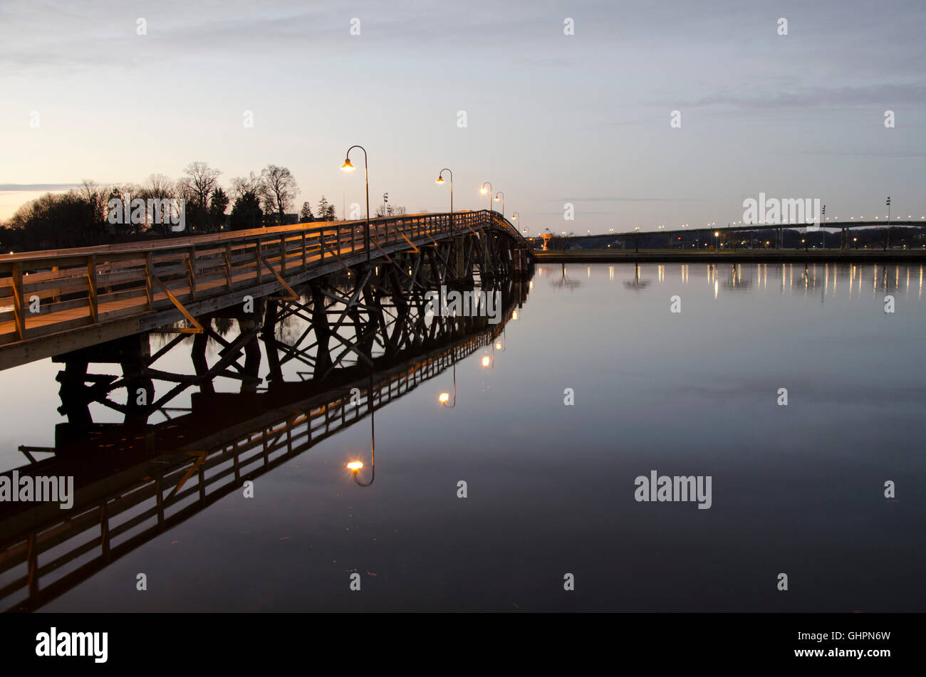 Bridge at sunset Stock Photo - Alamy