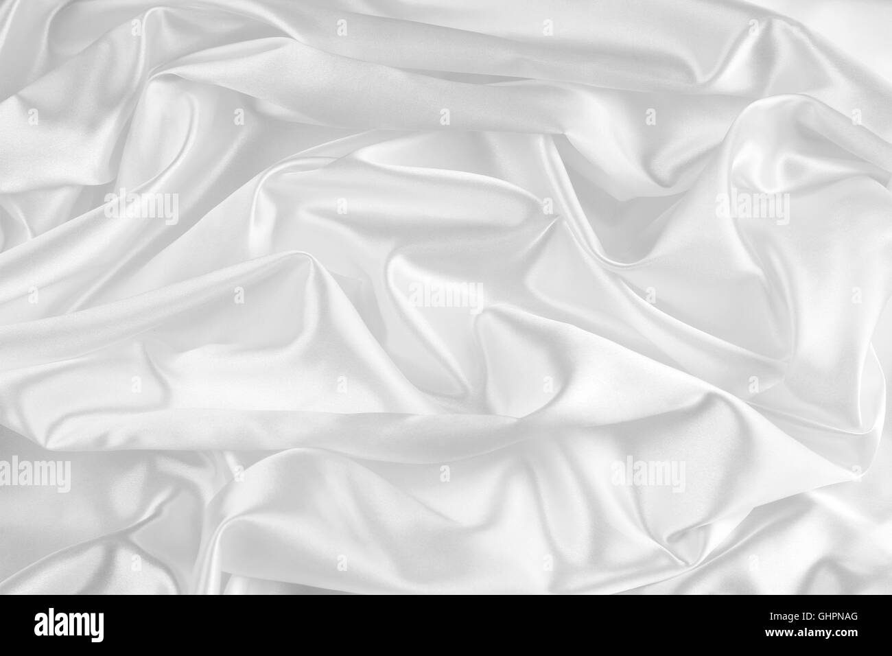 Closeup of rippled white silk fabric Stock Photo - Alamy