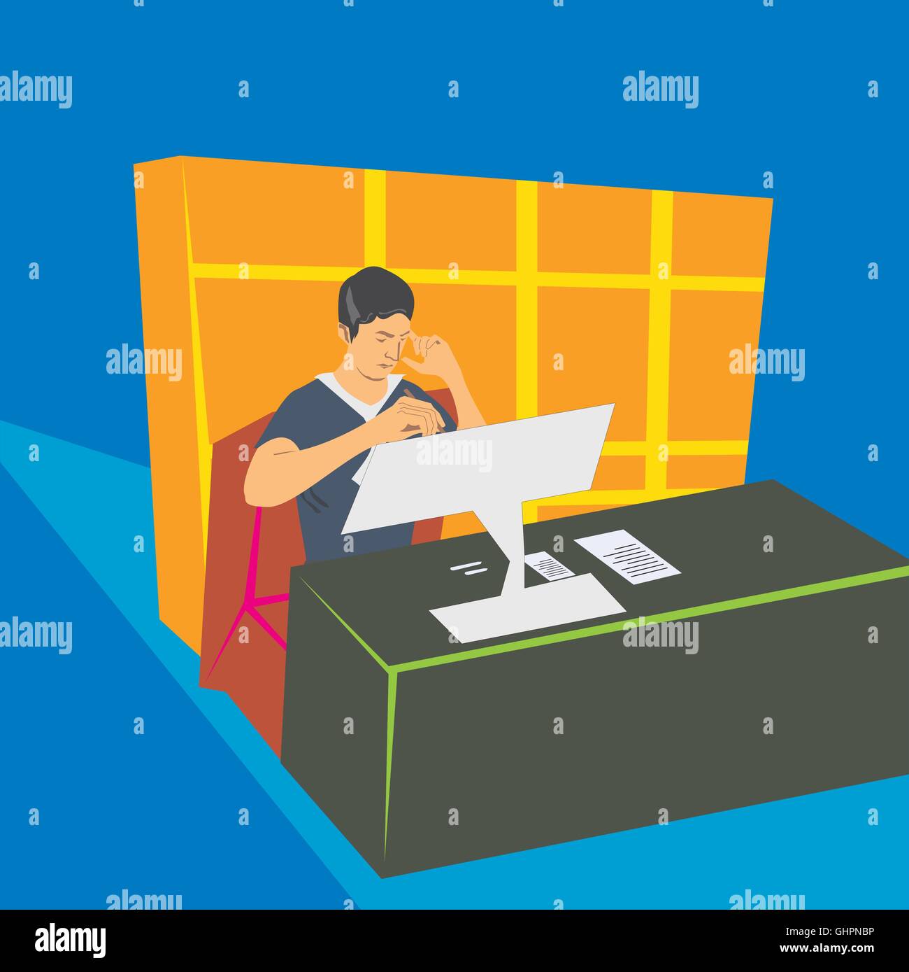 Thinking work Stock Vector Images - Alamy