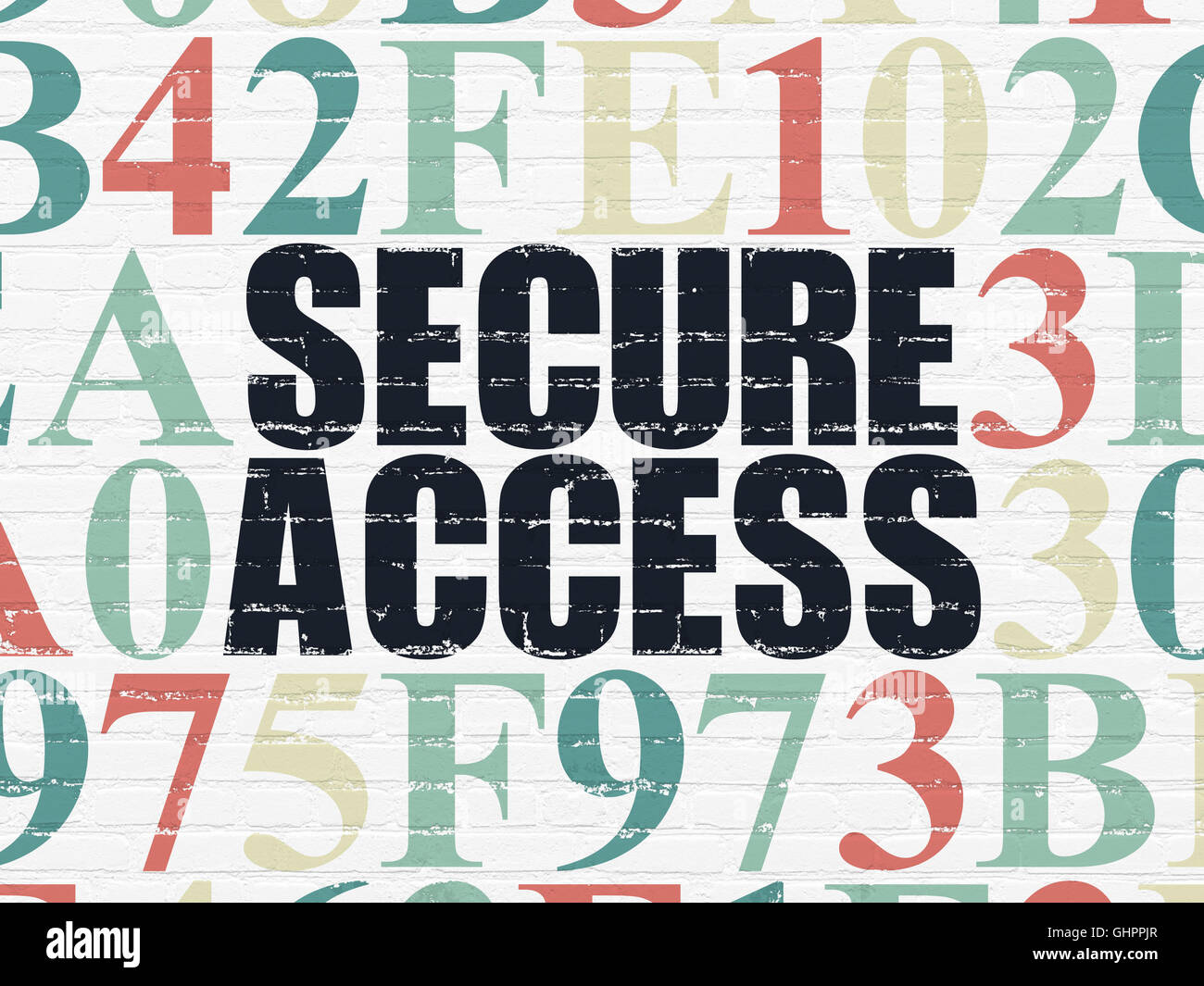 Security concept: Secure Access on wall background Stock Photo - Alamy