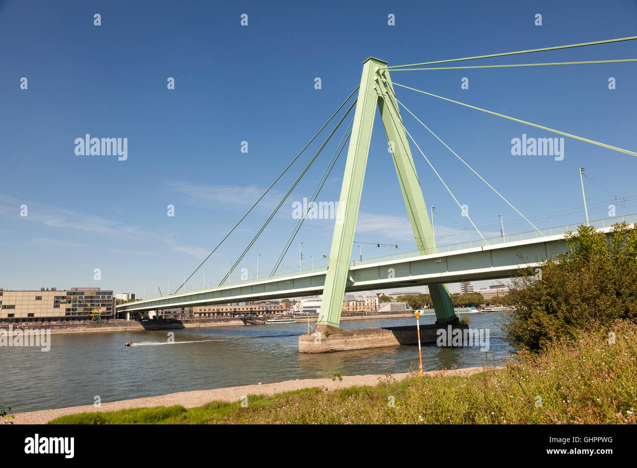 Severin bridge over the Rhine River in Cologne, Germany Stock Photo - Alamy