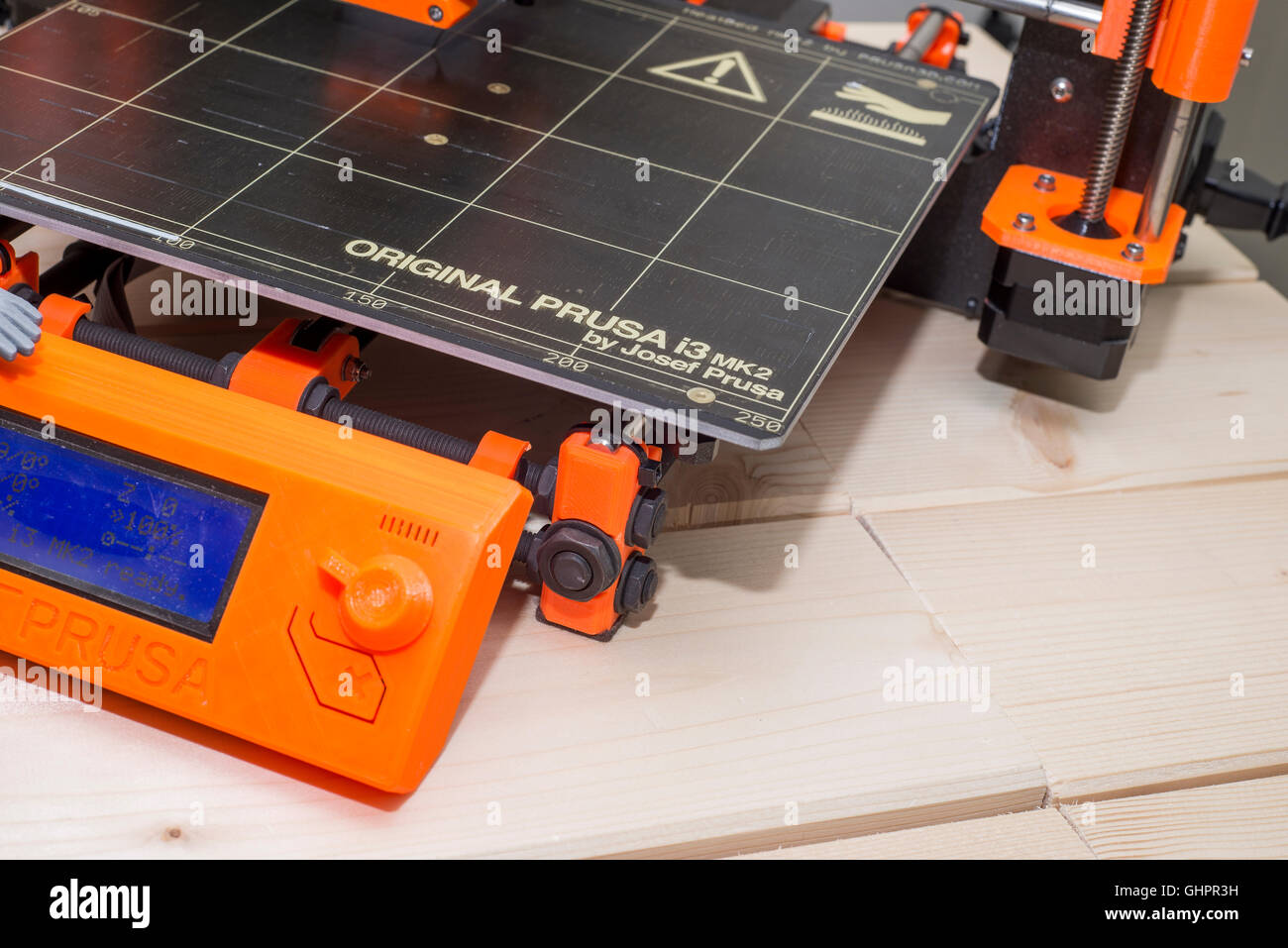 3D printer from Josef Prusa, Original Prusa i3 Mk2, heatbed Stock Photo ...
