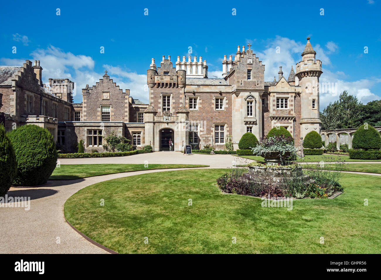 Entrance to Abbotsford House home of Sir Walter Scott in Melrose ...