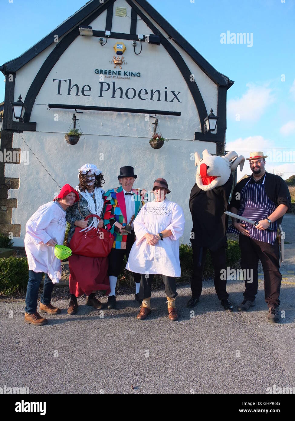 Harthill Morris team after performing the traditional mummers play The ...