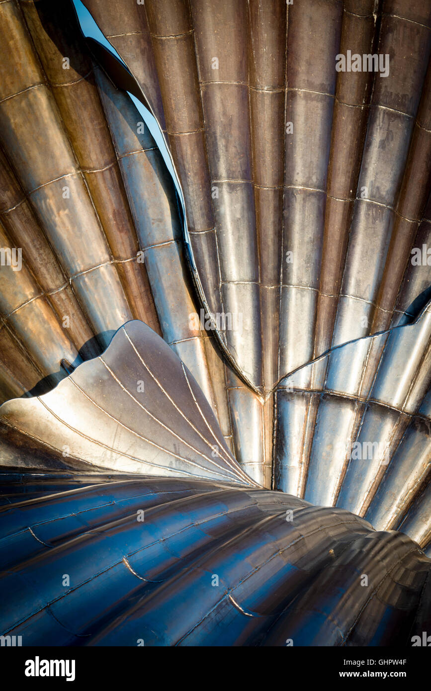 Maggi Hambing's scallop metal sculpture on the nbeach at Aldeburgh ...