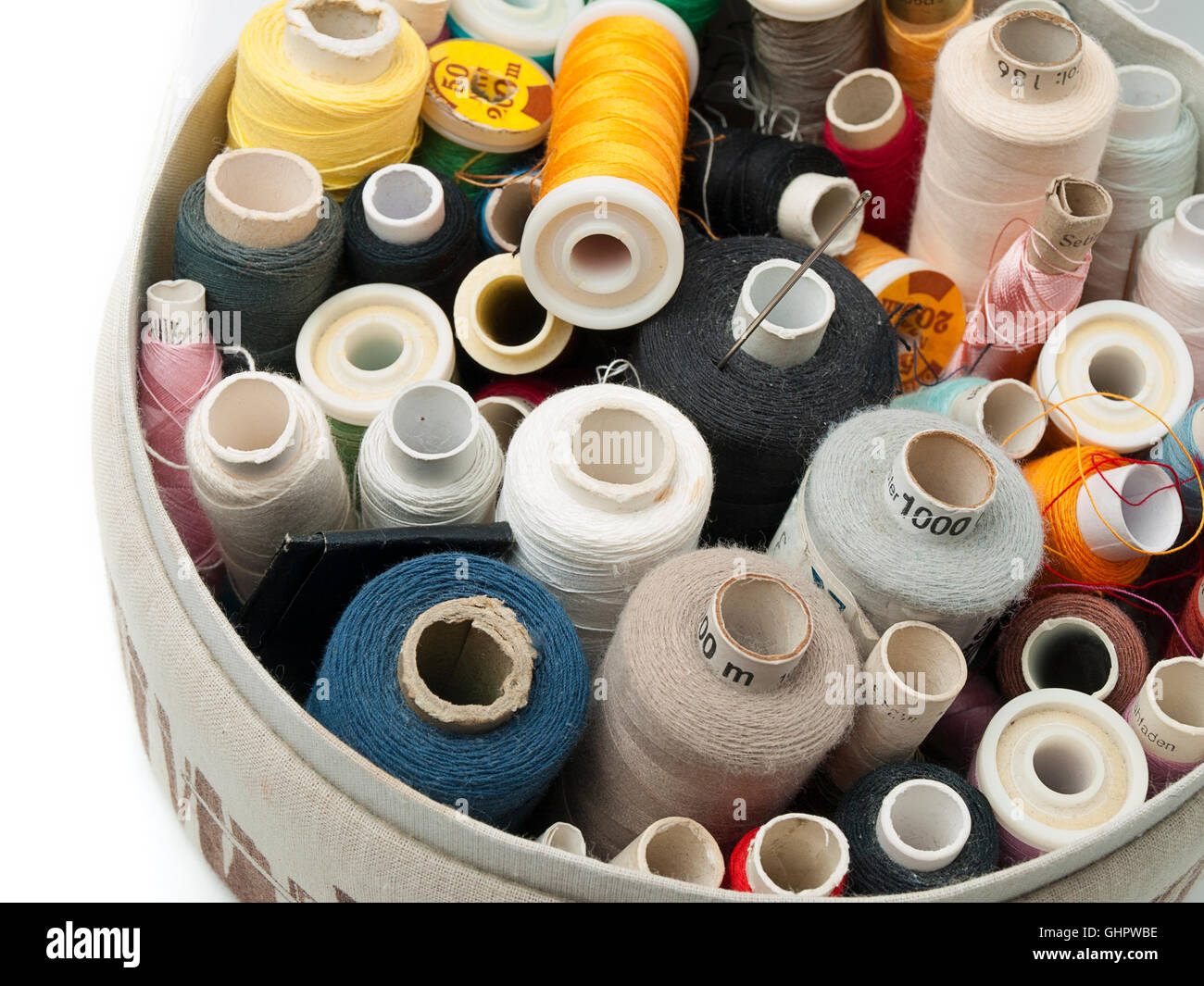 Various spools sewing cotton hi-res stock photography and images - Alamy