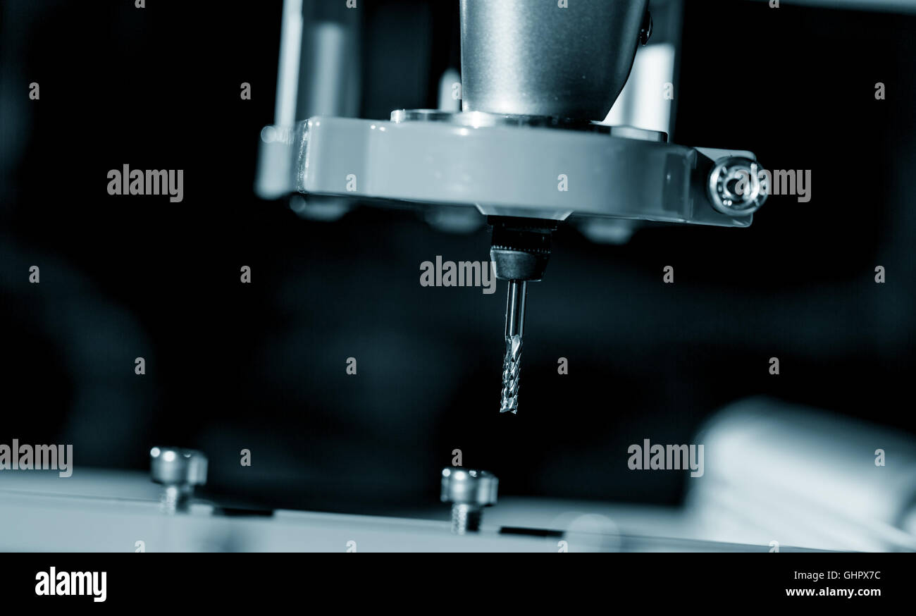 CNC machine.Diamond milling cutter Stock Photo - Alamy