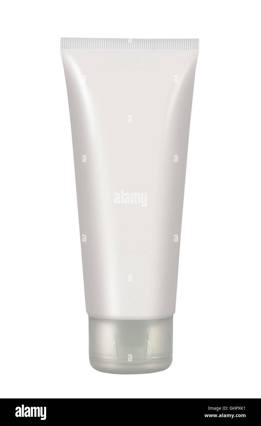 Cosmetics tube isolated on white. Makeup (Cosmetics Stock Photo - Alamy