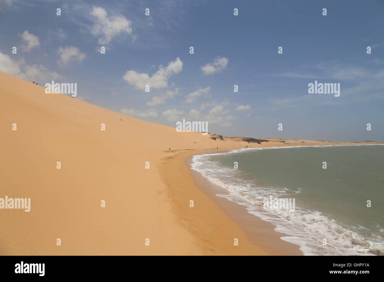 Sand dune beach, Playa Taroa, in Punta Gallinas, the northern most ...