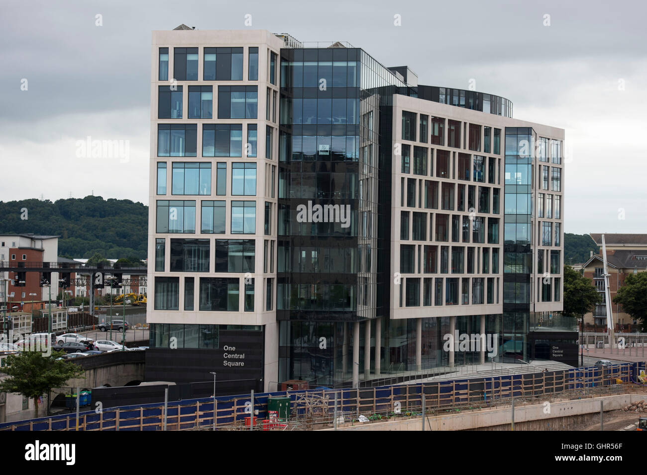 One Central Square office building in Cardiff, South Wales Stock Photo ...