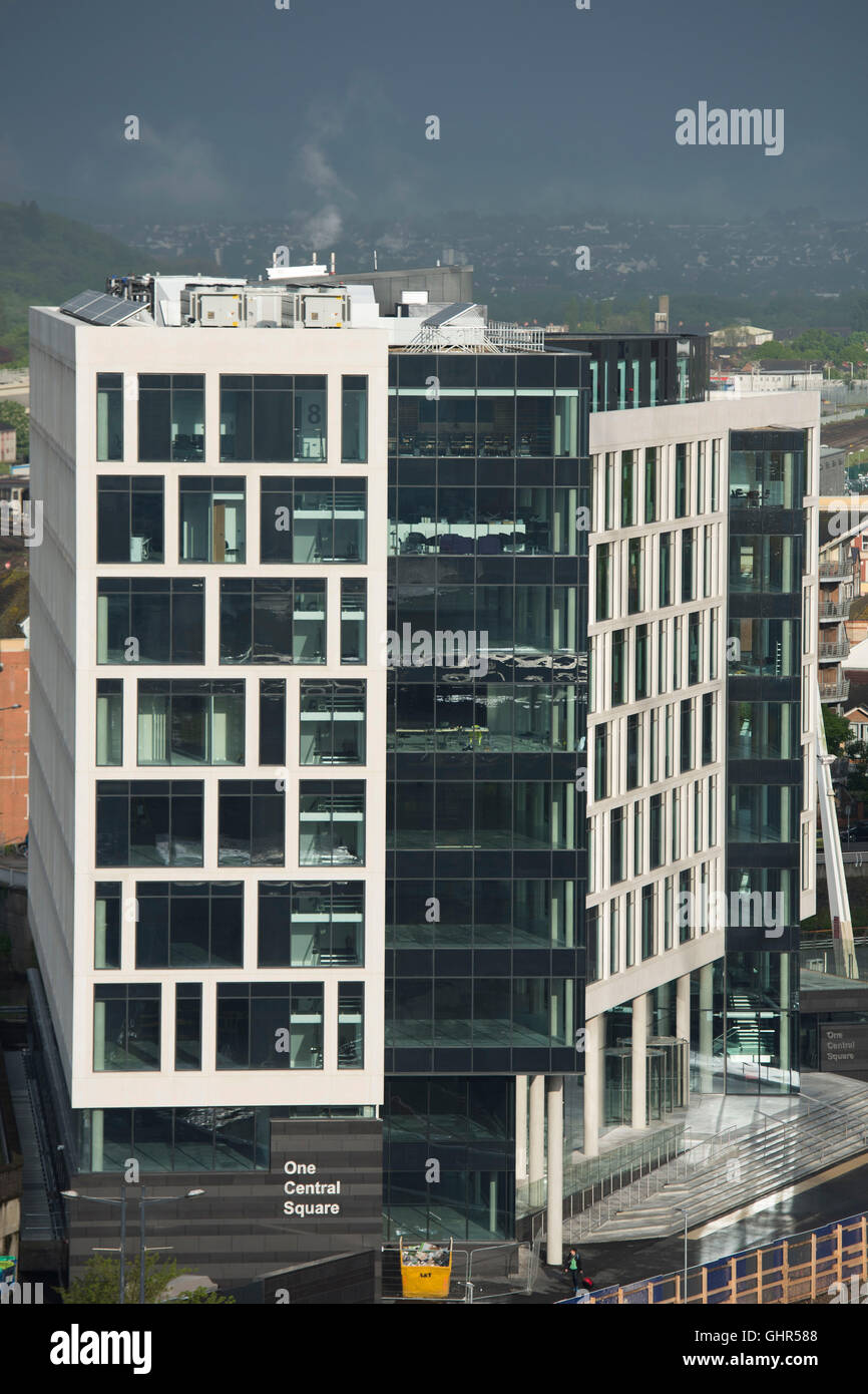 One Central Square office building in Cardiff, South Wales Stock Photo ...