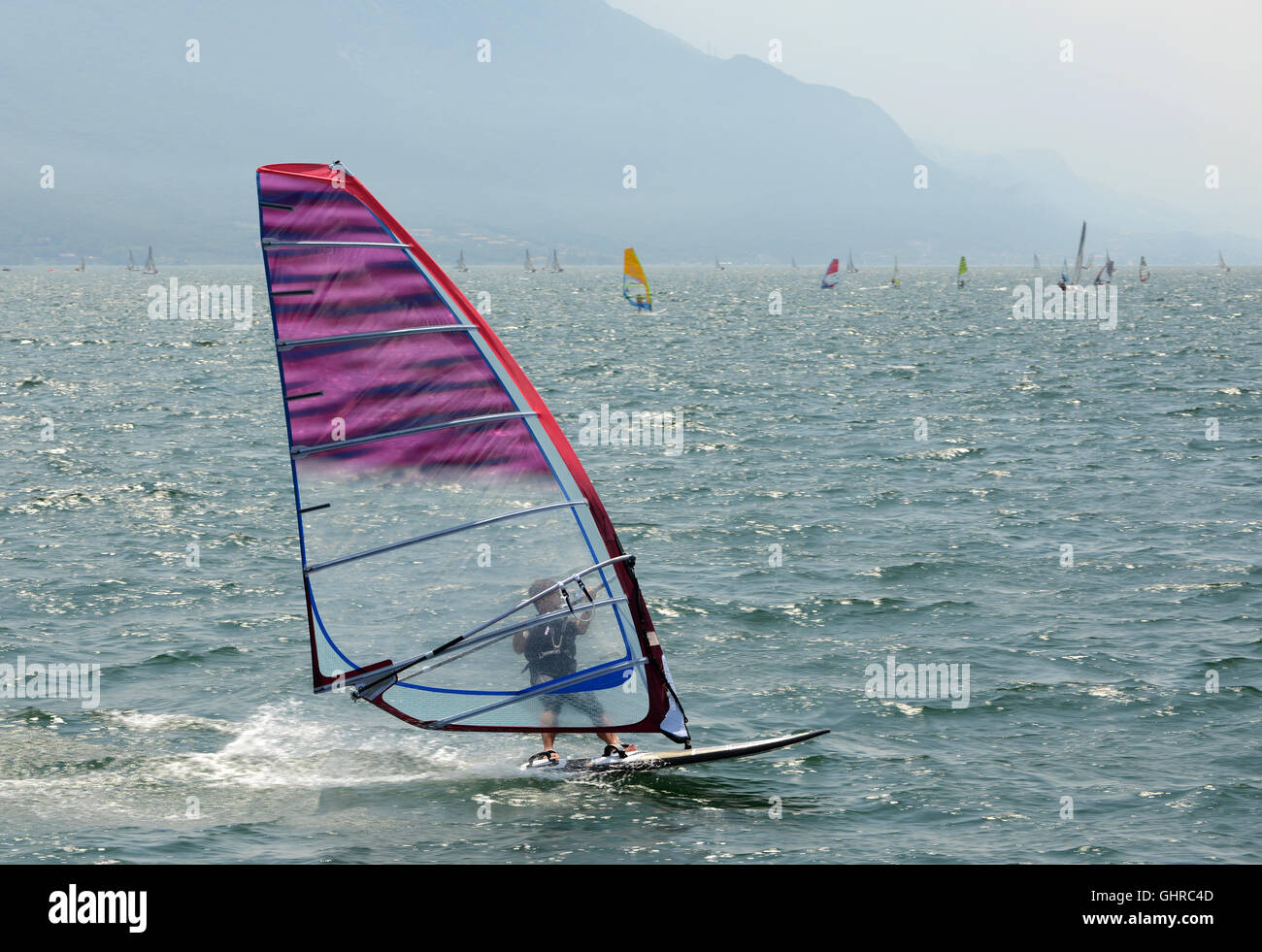Windsurf lake sail hi-res stock photography and images - Alamy