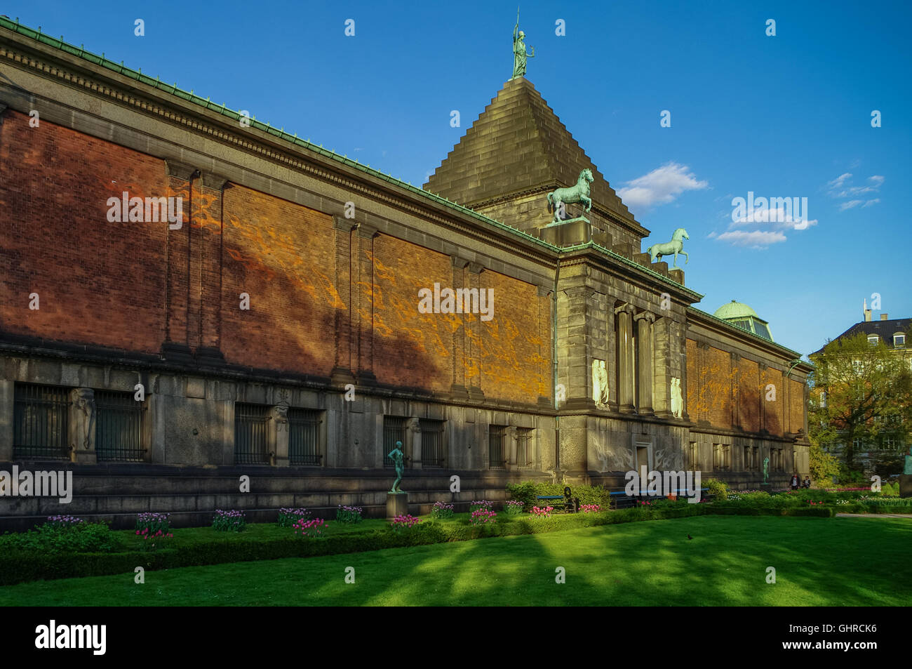 Ny Carlsberg Glyptotek, an art museum in Copenhagen in sunset, Denmark ...