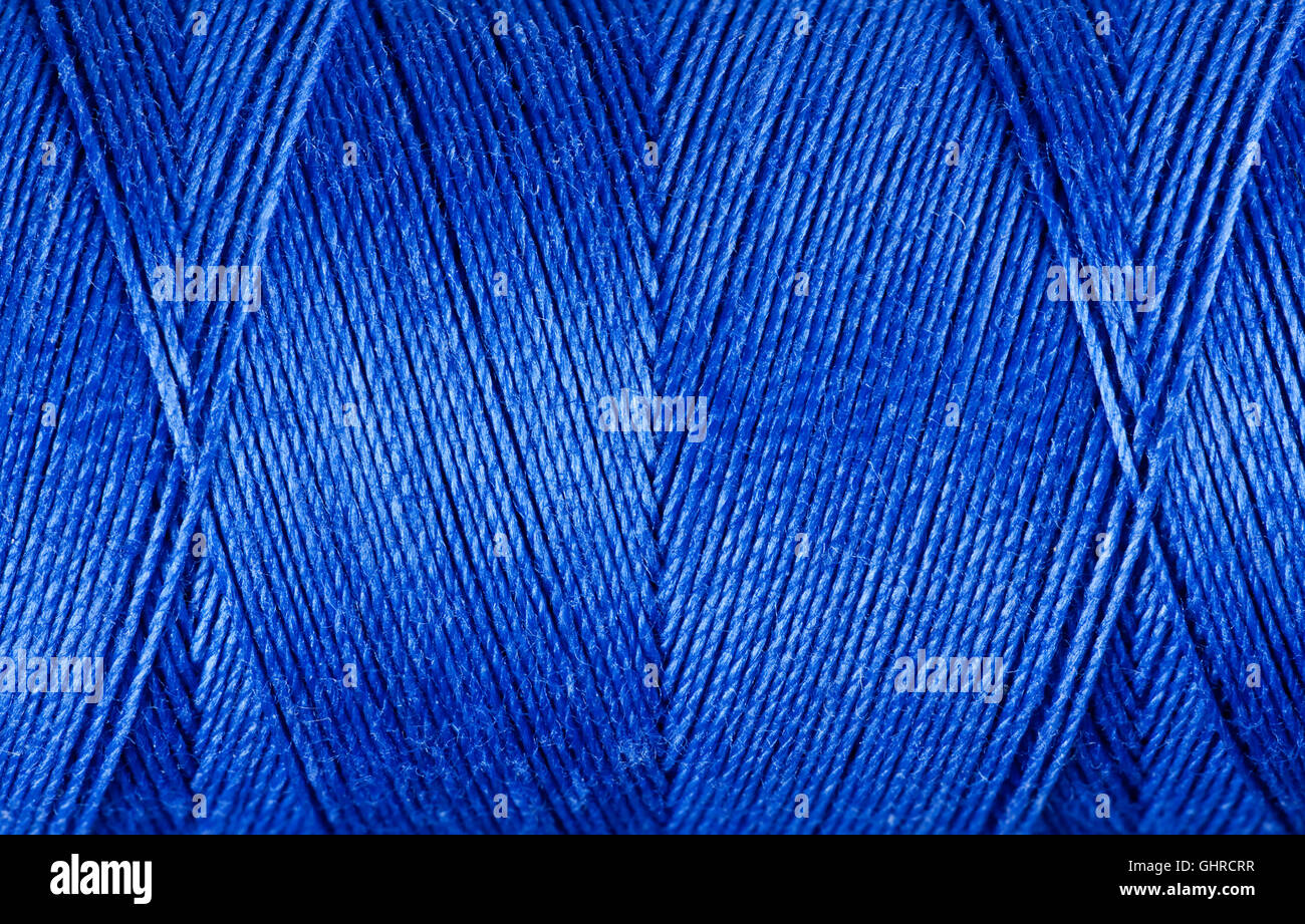 texture of blue threads on the coil, closeup view Stock Photo - Alamy